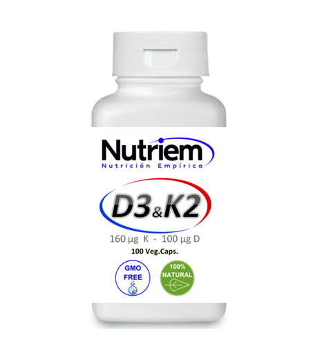 D3 & K2 100 VEG. CÁP Nutriem - Cultivate en salud